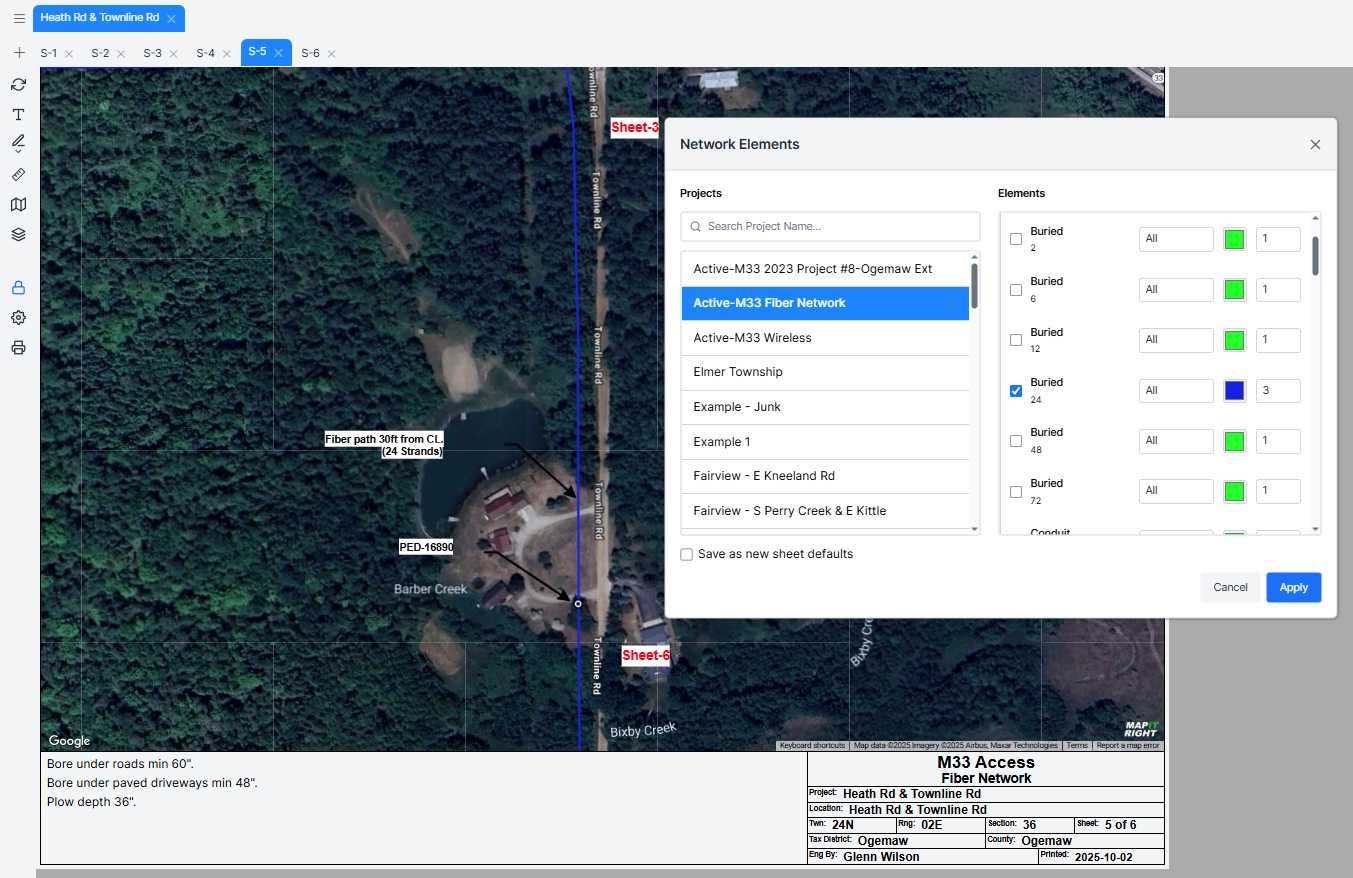 Staking Sheets Module | MAP-IT-RIGHT Fiber Plant Design and Management ...